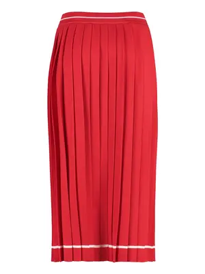 Gucci Gg Jacquard Pleated Midi Skirt - Red