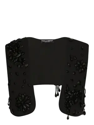 Dolce & Gabbana Crystal-embellished Waistcoat - Black