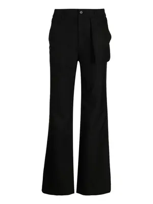 FENG CHEN WANG Mid-rise Flared Trousers - Black
