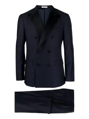 Boglioli Satin-trim Tuxedo Suit - Blue