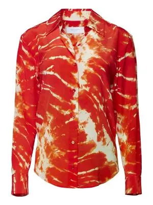 Equipment Tie-dye Silk Shirt - Red