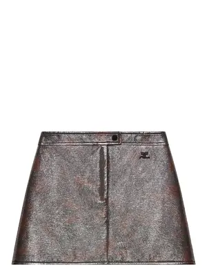 COURREGES High-waisted Miniskirt - Brown