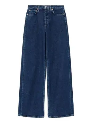 RE/DONE High-rise Wide-leg Jeans - Blue