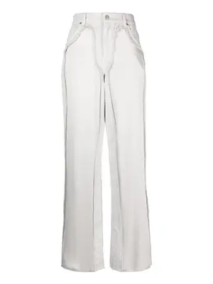 Blumarine High-waist Wide-leg Jeans - Grey