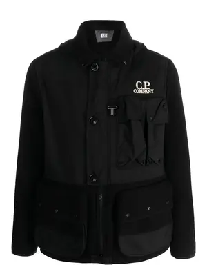C.P. COMPANY Duffle Goggle Hooded Jacket - Black