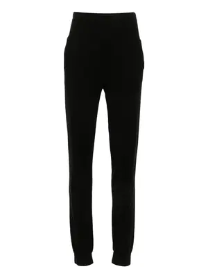Saint Laurent High-waisted Cashmere Leggings - Black