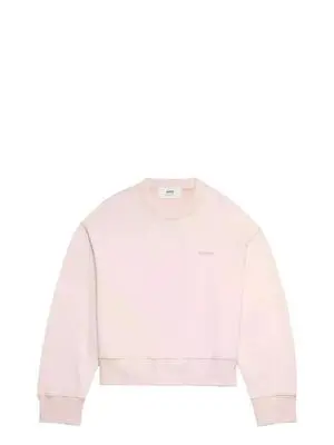 Ami Embroidered Cotton Sweatshirt - Pink