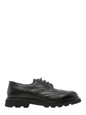 DOUCAL'S Panelled Leather Brogues - Black