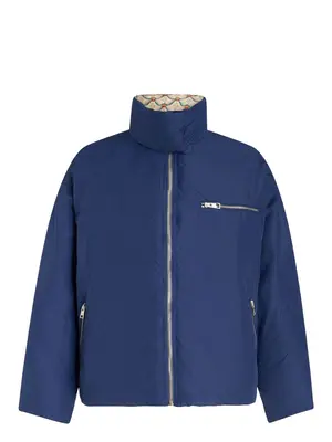 Etro Pegaso-motif Quilted Jacket - Blue