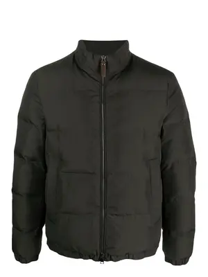 Canali Zip-up Padded Jacket - Green