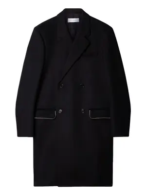 Off-White Virgin Wool Coat - Black