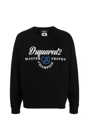 Dsquared2 Logo-print Cotton Sweatshirt - Black
