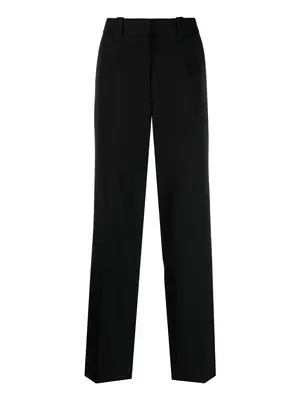 Rabanne Virgin Wool Straight-leg Trousers - Black