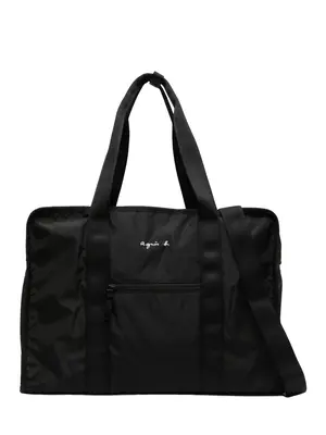 AGNÈS B. Rectangular Logo-print Luggage - Black