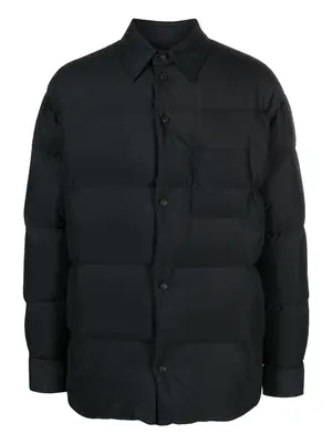 Off-White Button-front Puffer Jacket - Black