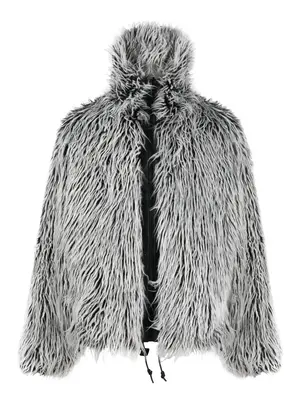 Dolce & Gabbana Funnel-neck Faux-fur Jacket - Black
