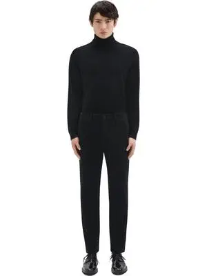 Theory Classic-fit Cotton Moleskin Pant - Black