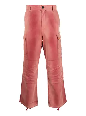 Heron Preston Distressed-effect Cargo Trousers - Red