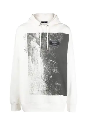 Balmain Jolie Madame Cotton Hoodie - White