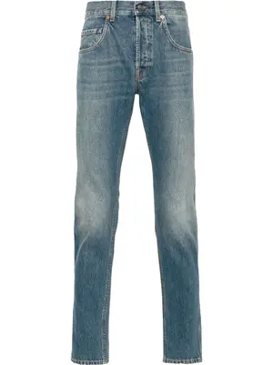 Gucci Horsebit-logo Tapered Jeans - Blue