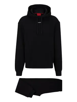 Hugo Logo-print Cotton Tracksuit Set - Black