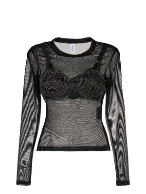 VAQUERA Vaquera Mesh Long-Sleeved Top