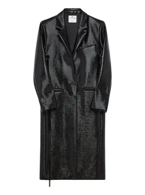COURREGES Vinyl Mid-length Trench Coat - Black