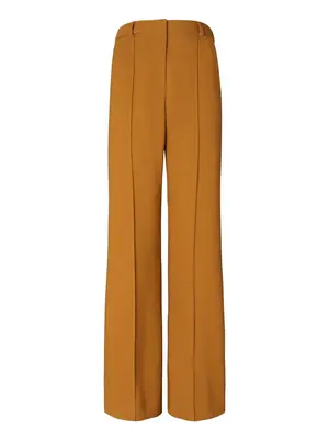 Tory Burch Wide-leg Wool Trousers - Brown