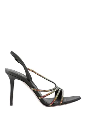LE SILLA Scarlet 95mm Rhinestone-embellished Sandals - Black