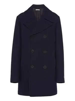 PRADA Double-Breasted Wool-Blend Pea Coat