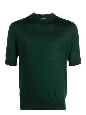 BALLANTYNE Fine-knit Wool T-shirt - Green