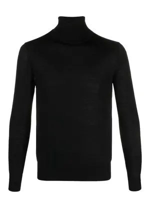 BALLANTYNE Roll-neck Fine-knit Jumper - Black