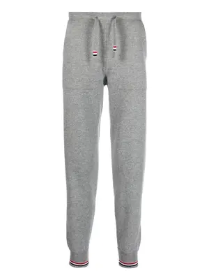 Thom Browne Cashmere Knitted Track Pants - Grey