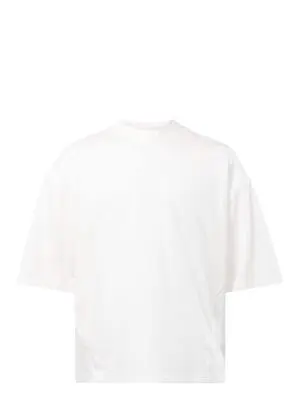REEBOK Piped-trim Cotton T-shirt - Neutrals