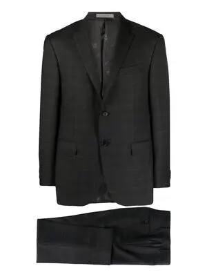 Corneliani Checked Single-breasted Suit - Grey
