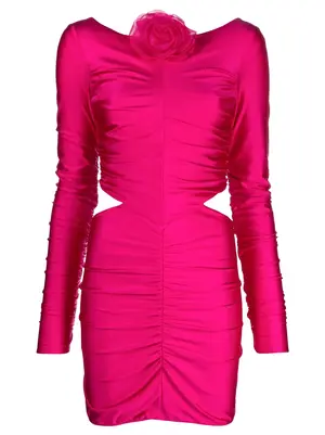 Giuseppe Di Morabito Floral-appliqué Cut-out Minidress - Pink