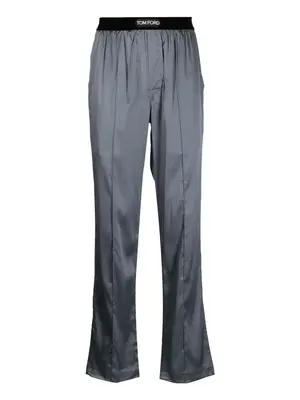 TOM FORD Satin-finish Trousers - Grey