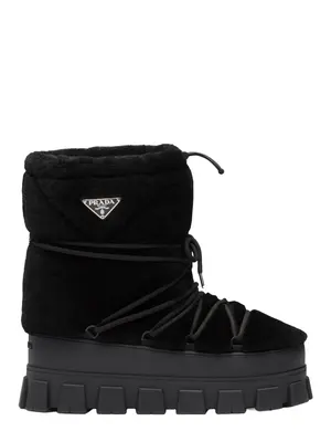 Prada Shearling Après-ski Boots - Black