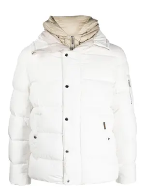 MOORER Layered Padded Jacket - White