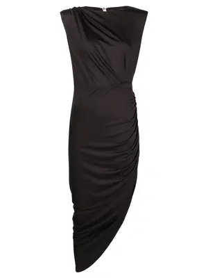 Veronica Beard Merrith Draped Midi Dress - Black