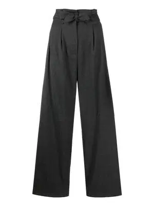 Pinko High-waist Wide-leg Trousers - Grey