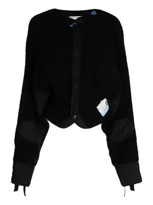 Mihara Yasuhiro Boa Liner Cropped Jacket - Black