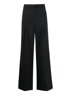Michael Kors Pinstripe Palazzo Pants - Black