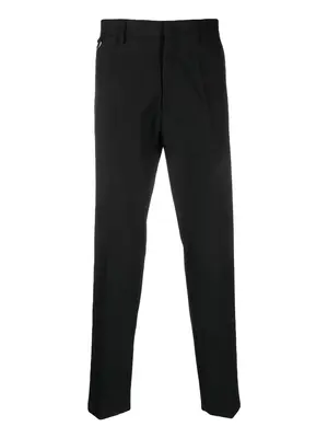LOW BRAND Pressed-crease Cropped Trousers - Black