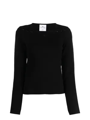 COURREGES Logo-embroidered Sweatshirt - Black