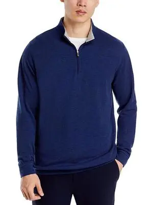 Peter Millar Crown Comfort Quarter Zip Pullover - Navy
