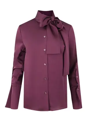 Simkhai Candela Satin Shirt - Purple