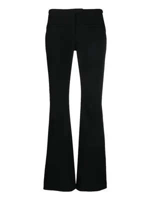 COURREGES Crepe Flared Trousers - Black