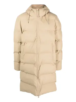 Rains Alta Hooded Padded Coat - Neutrals