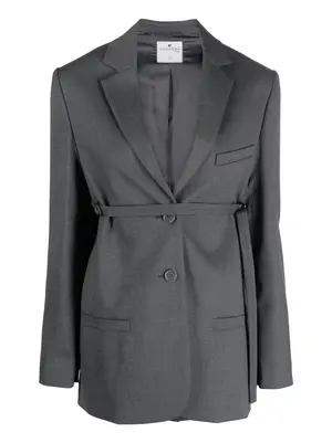 COURREGES Tailored Belted Blazer - Grey